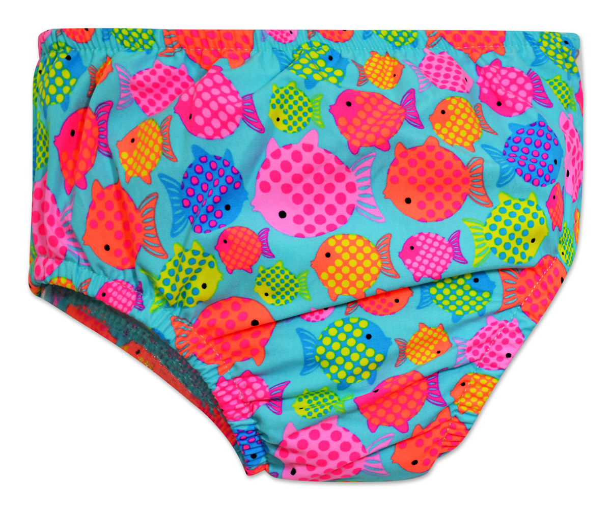 Sea Me Swim Baby Girls Microfiber Side Snap Fish Bowl Reusable Swim ...