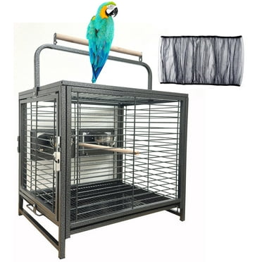 Portable Bird Cage Travel Feeder for Small Birds and Parrots ...