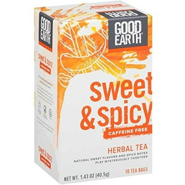 Good Earth Teas Organic Sweet and Spicy Herbal Caffeine Free Tea Bag ...