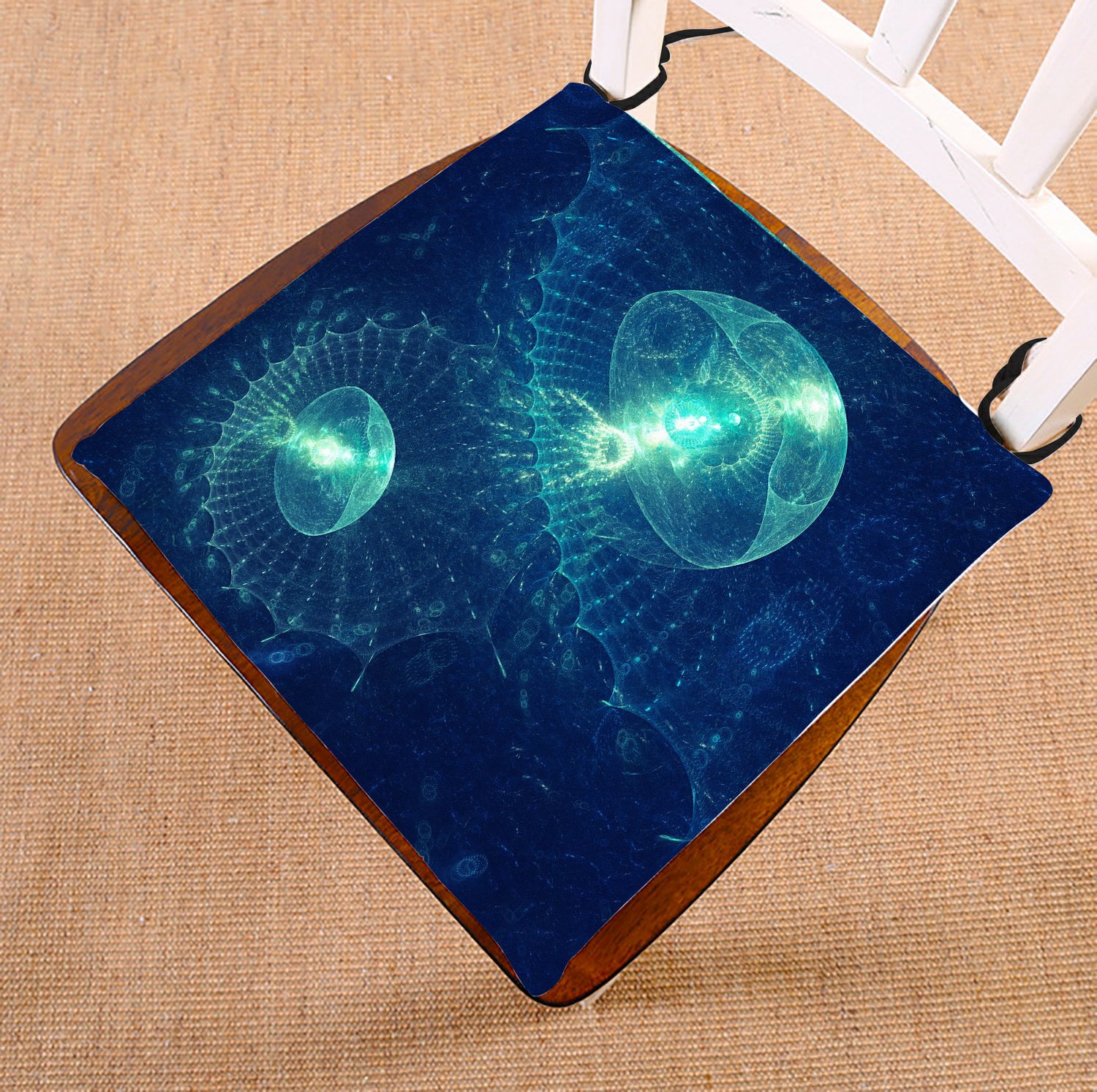PHFZK Underwater Chair Pad, Abstract Deep Sea Creatures Seat Cushion ...