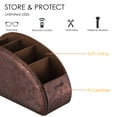 SITHON PU Leather Remote Control Holder - 5 Compartment Table TV ...