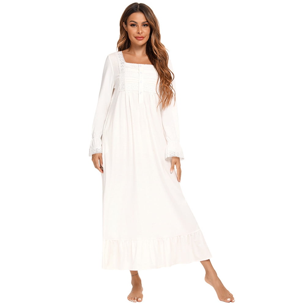 Click here for Kyaiguo Womens Cotton Nightgowns Pajama Fall Sleep... prices