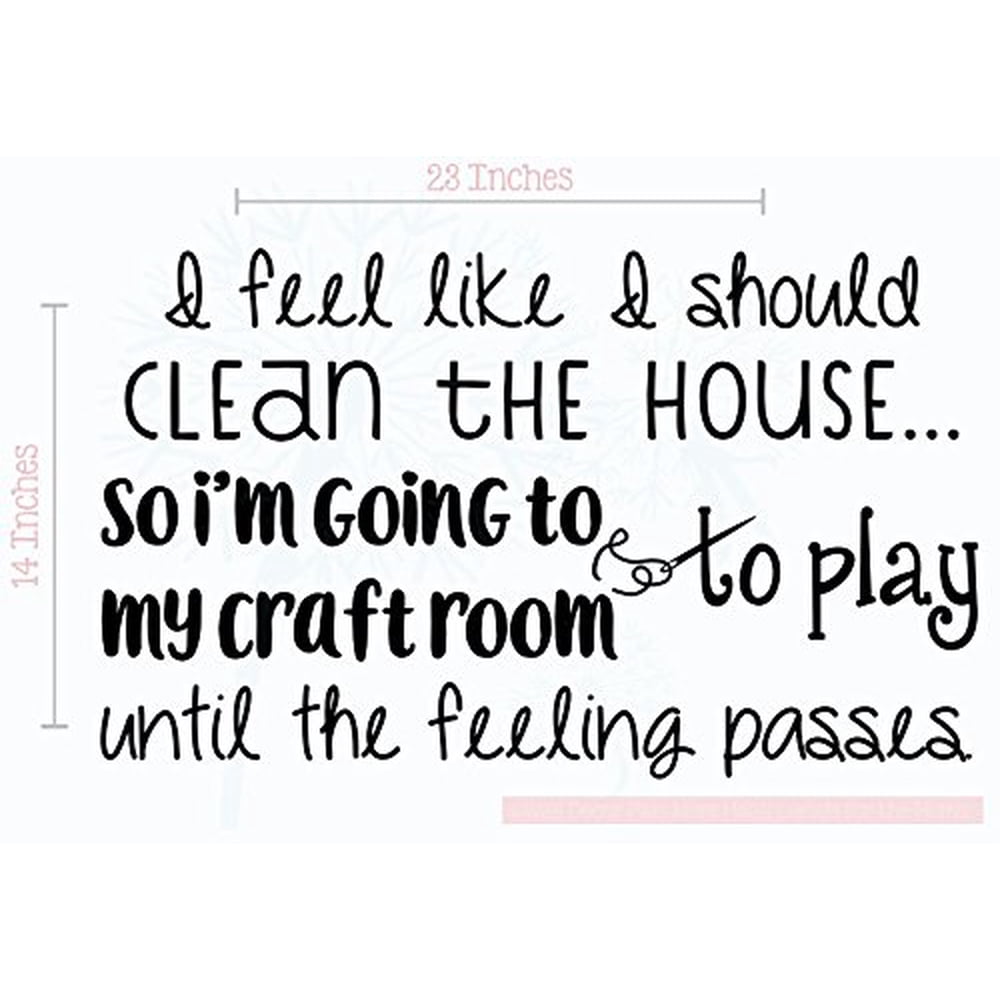 Clean the House Craft Vinyl Decals Wall Stickers Room Saying Art, 23x14 ...