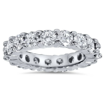 4Ct Diamond Platinum Eternity Ring Womens Wedding Stackable Band ...