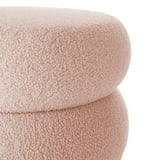 Mainstays Boucle Cloud Storage Ottoman, Blush - Walmart.com