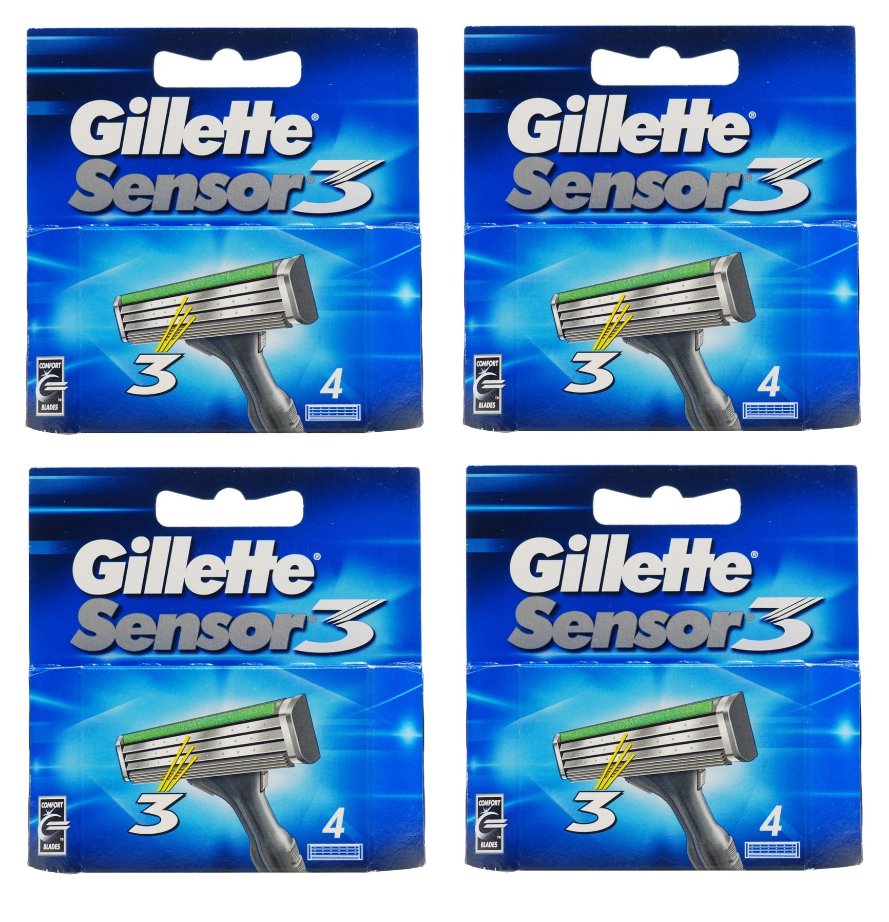 Gillette Sensor3 Refill Blade Cartridges, 4 Count (Pack of 4) - Walmart.com