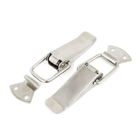 2 Pcs Stainless Steel Cabinet Case Box Draw Toggle Loop Latch Hasp 4 ...