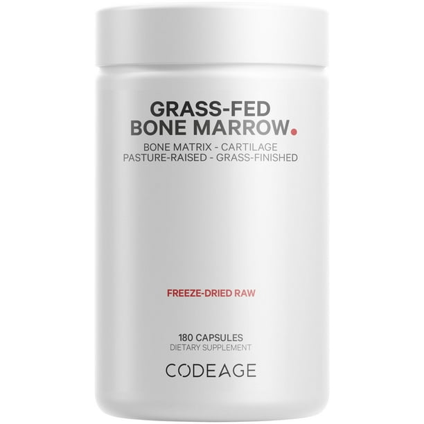 Suplemento Codeage Grass Fed Bone Marrow 3000 mg 180 cápsulas | Bodega Aurrera en línea