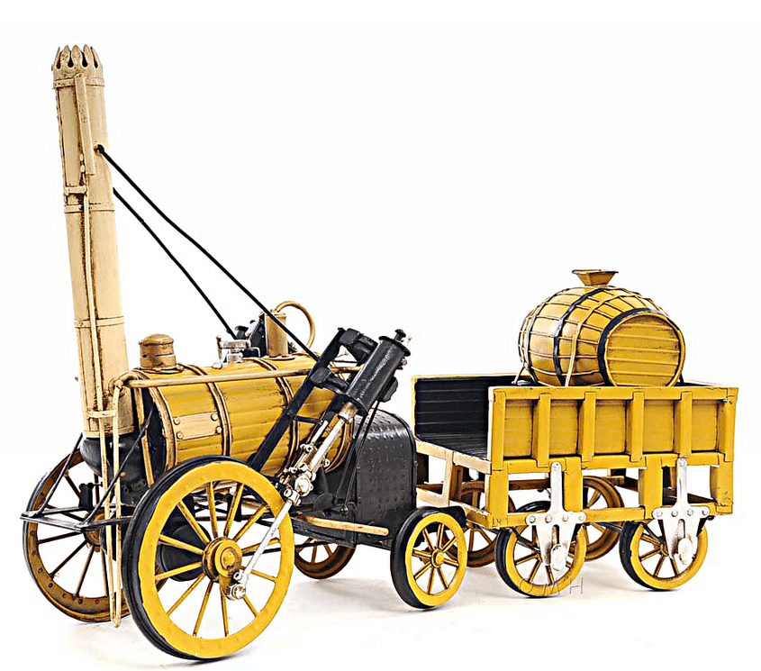 1829 Modelo de locomotora de vapor Stephenson Rocket amarilla | Bodega ...