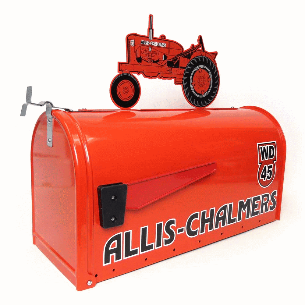 Allis Chalmers WD-45 large steel mailbox with tractor on top - Walmart.com