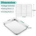 Walchoice Stainless Steel Baking Sheet Set with Deep Oven Wire Cooling ...