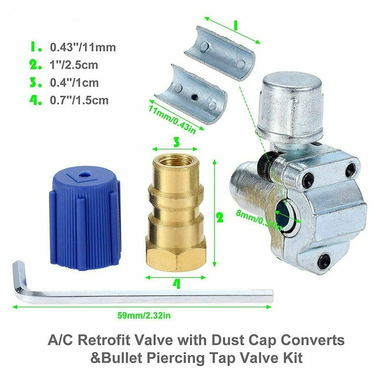 R12 Replacement Kit R12 To R134A AC Retrofit Conversion Kit - High/Low ...