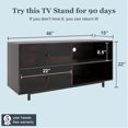 Tora 46" TV Stand Media Console Nutmeg Wooden Console, Brown Oak ...