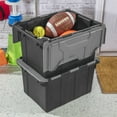 Sterilite 12 Gallon Hinged Lid Industrial Tote, Plastic Storage Bin ...