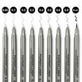 ArtBeek 9 Pack Fineliner Pens, Black Fine Liner for Art, Calligraphy ...