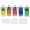 Puffy Foam Paint 8 Pieces Kit with 5 Rainbow Paints and 3 Texture Tools ...
