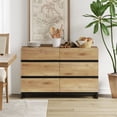Modern Buffet Sideboard Cabinet with 6 Smooth-Glide Drawers and Sturdy ...