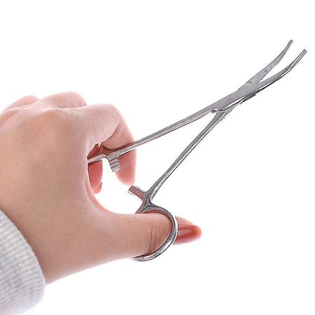 Hemostatic Clamp Forceps Straight & Curved Tweezers Medical Surgical ...