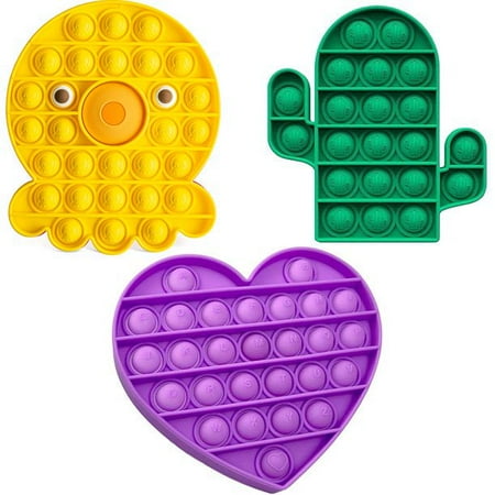 Pop Fidget Popper Toy Push Bubble Popping Sensory Toy for Autistic ...