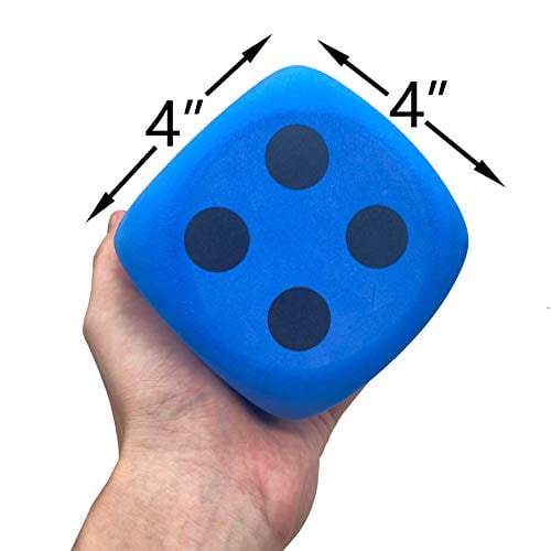 Buy 4 Inch Jumbo Foam Dice Set of 6 Yard Outdoor Games for Adults and ...