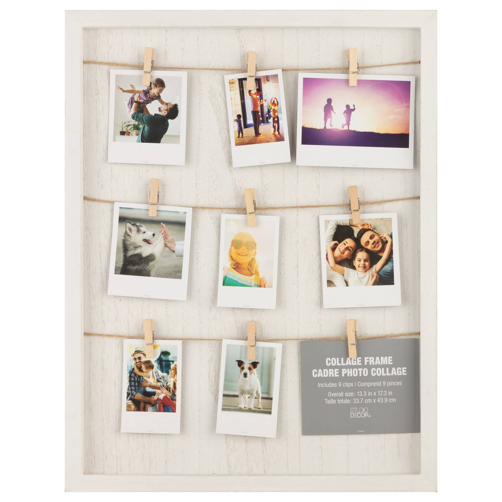 6 Pack: White Board 13.3" x 17.3" Collage Clip Frame by Studio Décor ...