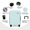 Ginza Travel 28-Inch Expandable Spinner Suitcase with TSA Lock, Sky ...