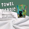 Black Cat Floral Kitchen Dish Towels Set of 2, Spring Summer Colorful ...