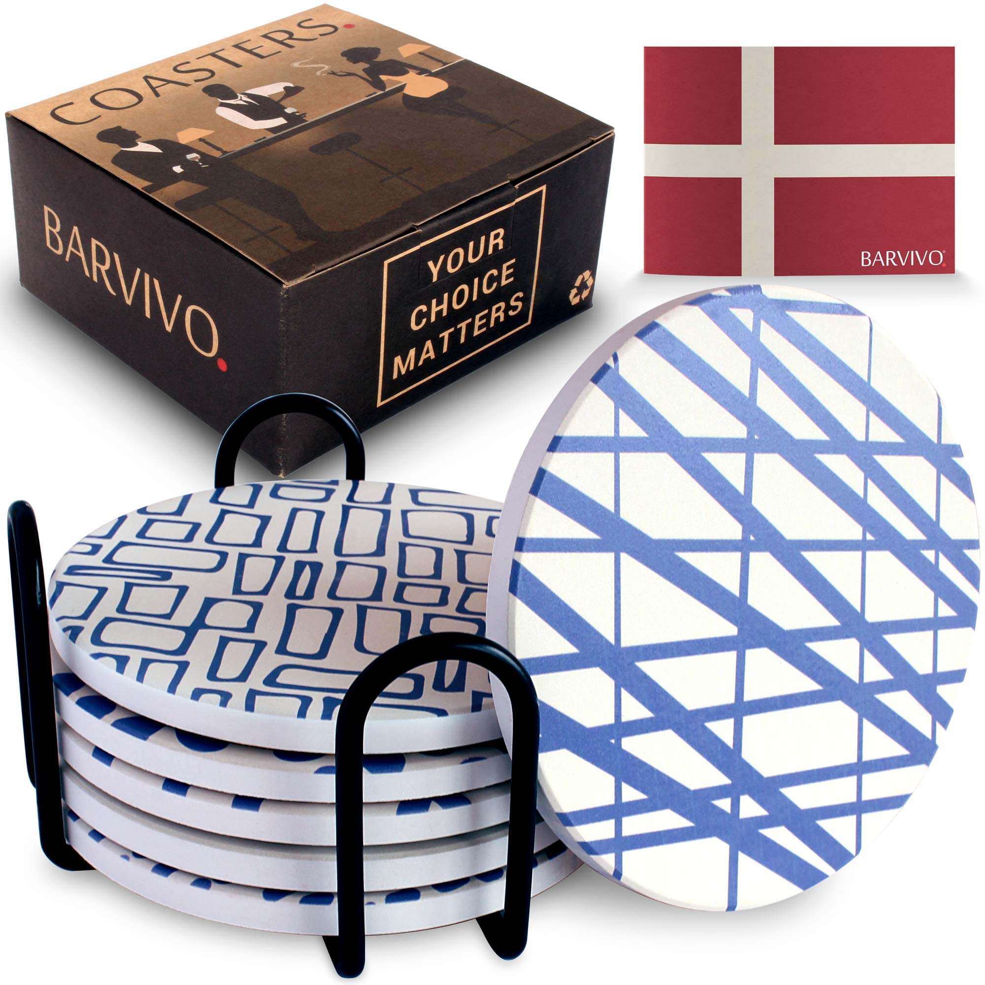 Barvivo Fancy Coaster Set For Drinks, Absorbent Fancy Table Coasters ...