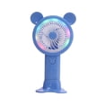 Cute Bear Ear Handheld Mini Fan with Colorful RGB Light Ring,Portable ...