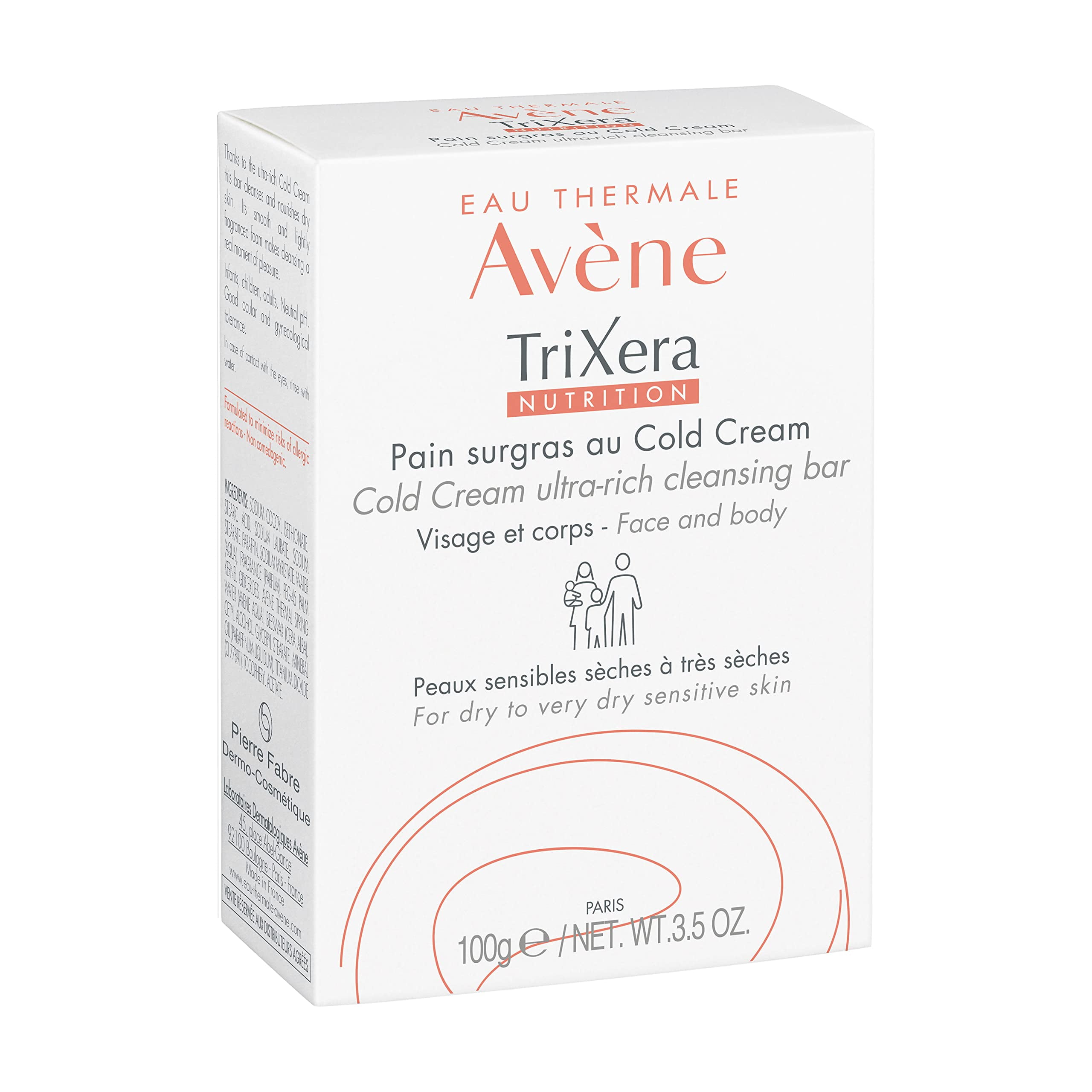 Barra limpiadora Avene Trixera Nutrition Crema fría ultrarrica ...