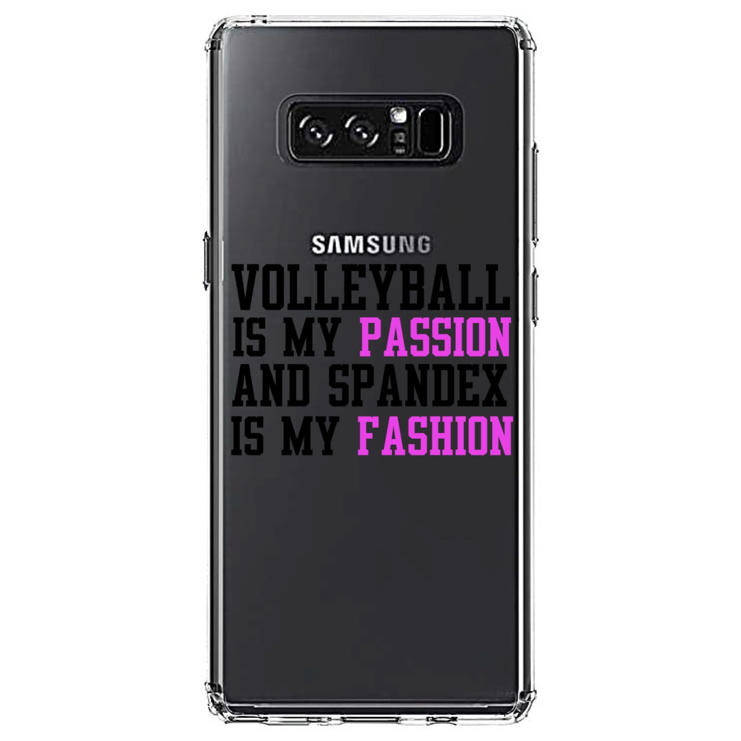 DistinctInk Clear Shockproof Hybrid Case for Samsung Galaxy Note 8 ...