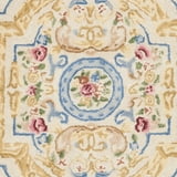 SAFAVIEH Savonnerie Barrfind Floral Wool Runner Rug, Blue/Ivory, 2'6" x ...