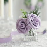 25pcs Artificial Light Purple Roses - Versatile Decor for DIY Weddings ...