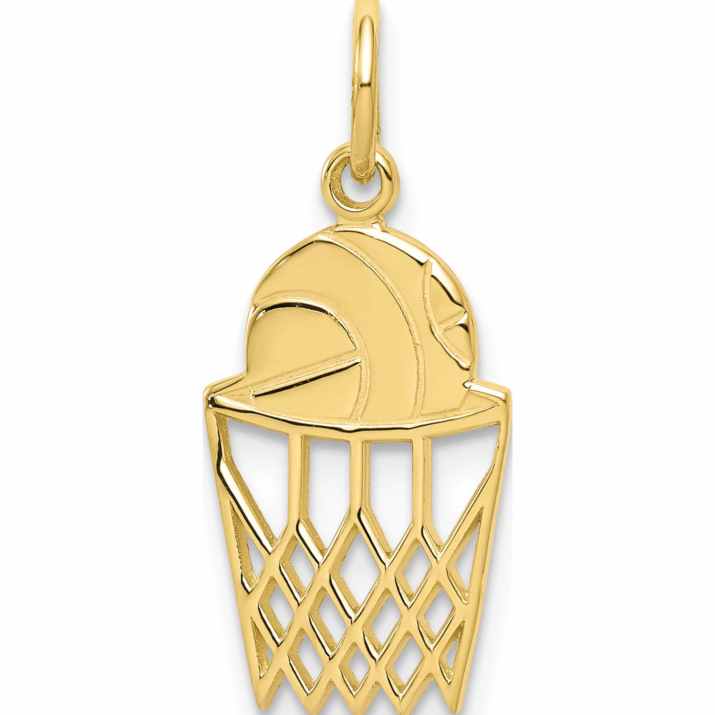 10K Yellow Gold Basketball Charm (22 X 10) Made In United States 10c182 ...