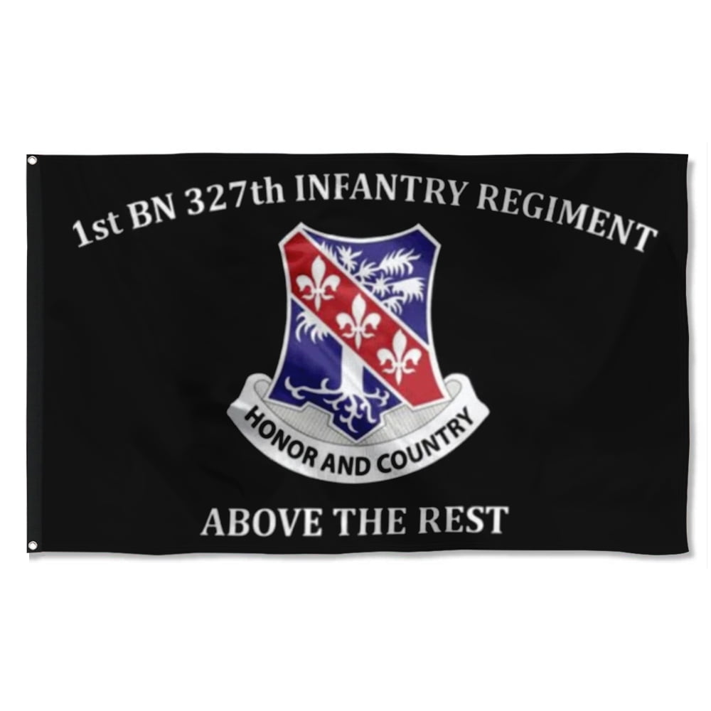 327th Infantry Regiment Flag 3x5Feet Military Banner with 2 Brass ...