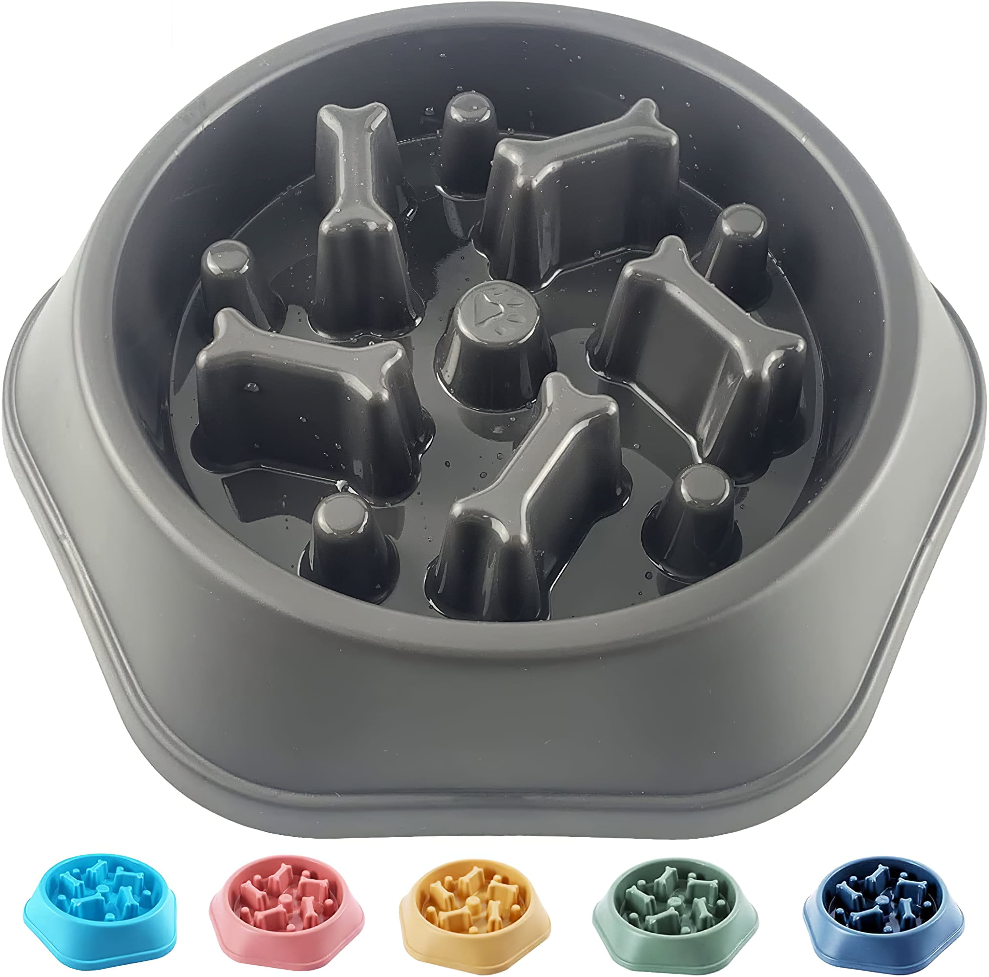 Slow Feeder Dog Bowl Agooga Anti Gulping Healthy Eating Interactive ...