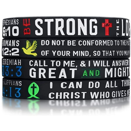 Power of Faith Bible Verse Wristbands -Bible Philippians Christian ...