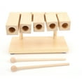 Wood Percussion Block 5 Tones Rhythm Maple Blocks with Hammer for ...