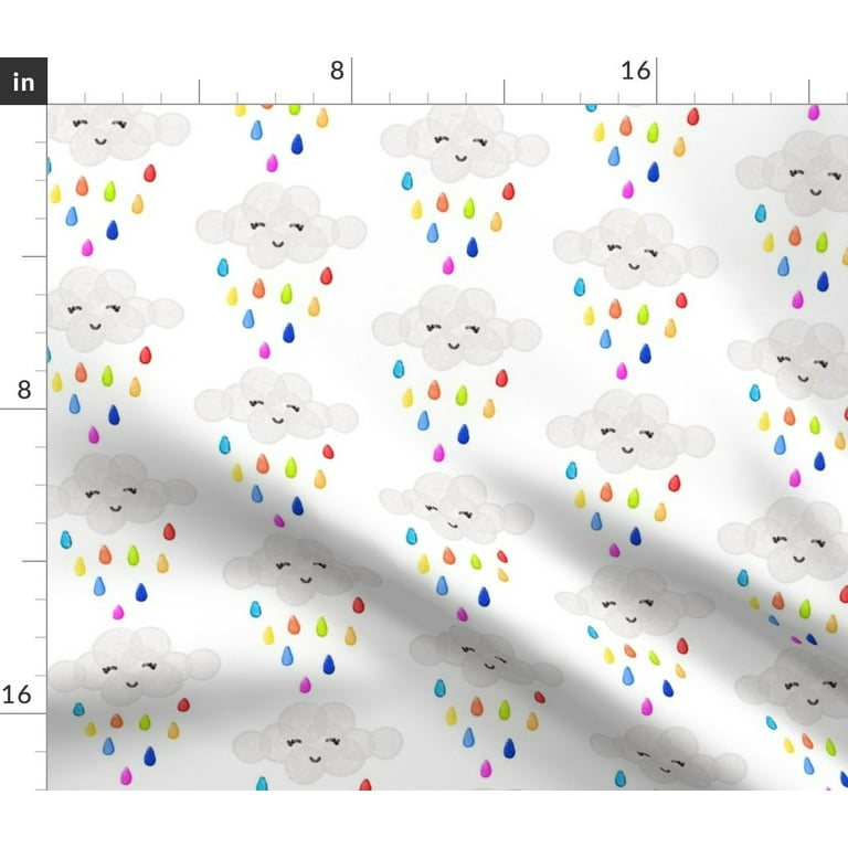 Jersey Knit Fabric Clouds