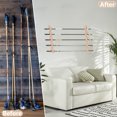 5-Tier Bamboo Wall Mounted Fishing Rod Holder Stands with Iron Screws ...