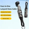 4-in-1 Digital Display Keychain Charging Cable, 65W USB C Fast Charging ...