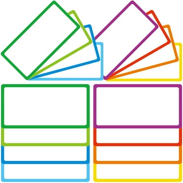 54 Pieces Magnetic Dry Erase Labels - 9 Colors Reusable Name Plate Tags ...