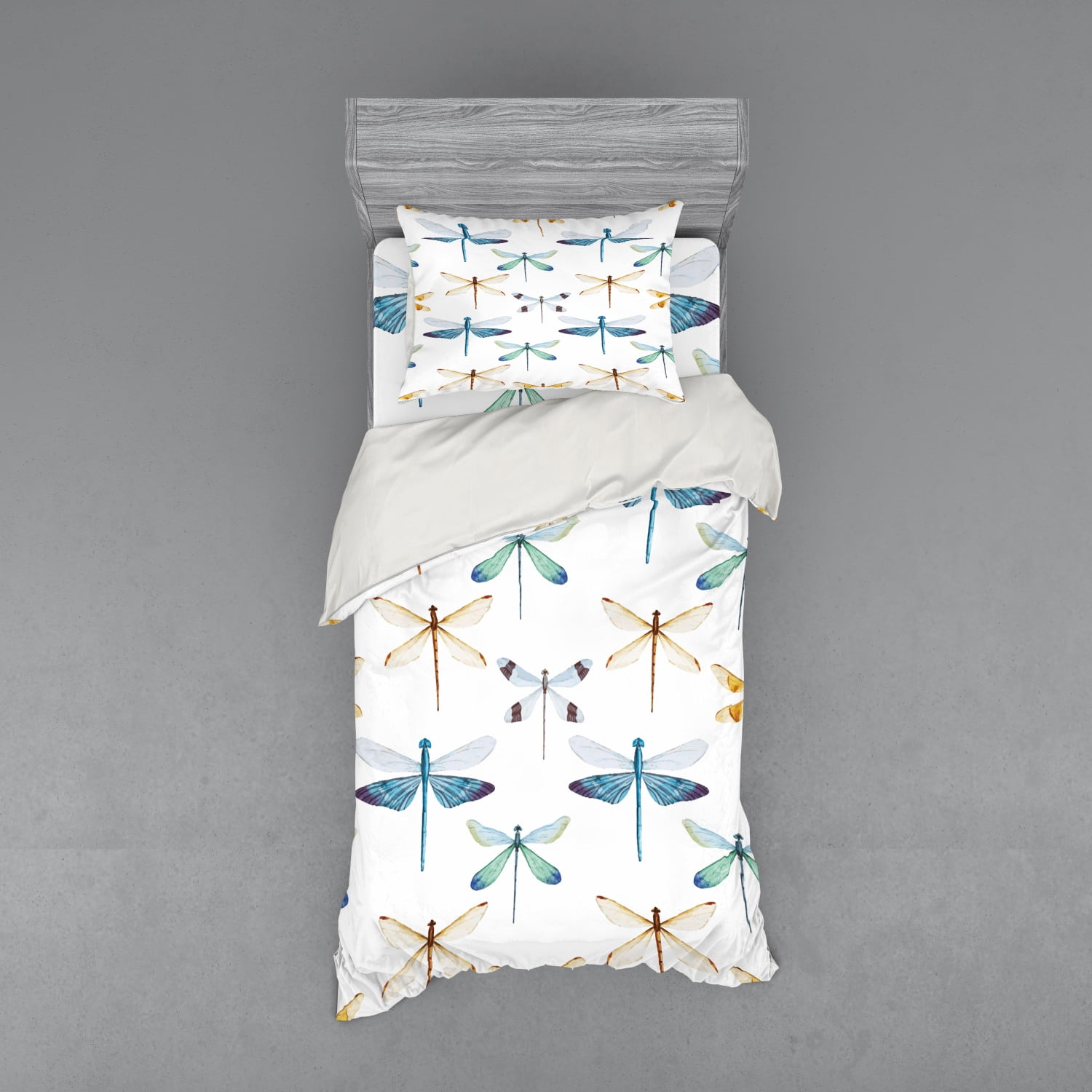 Ambesonne Dragonfly Bedding Set 3 Pcs, Regular Lines Insects, Twin ...