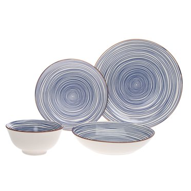 Vibrant, Beautiful, Colorful 100% Ceramic 16-pc Dinnerware Set ...