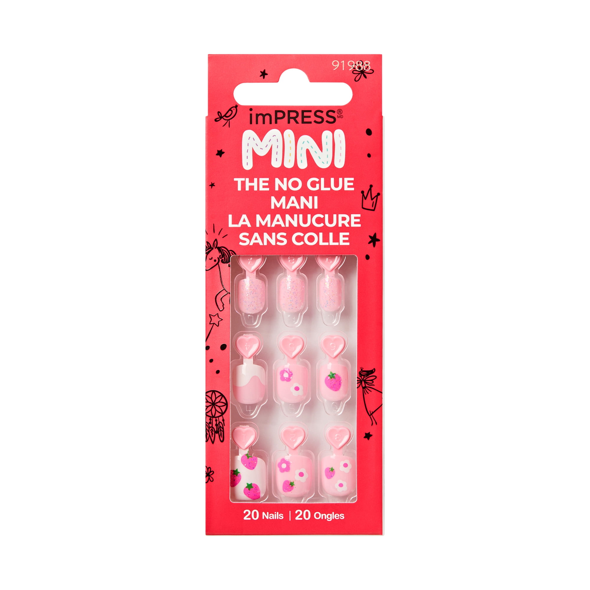 Click here for Kiss Impress Kids - Berry Cute  Pink  Squoval  Kid... prices