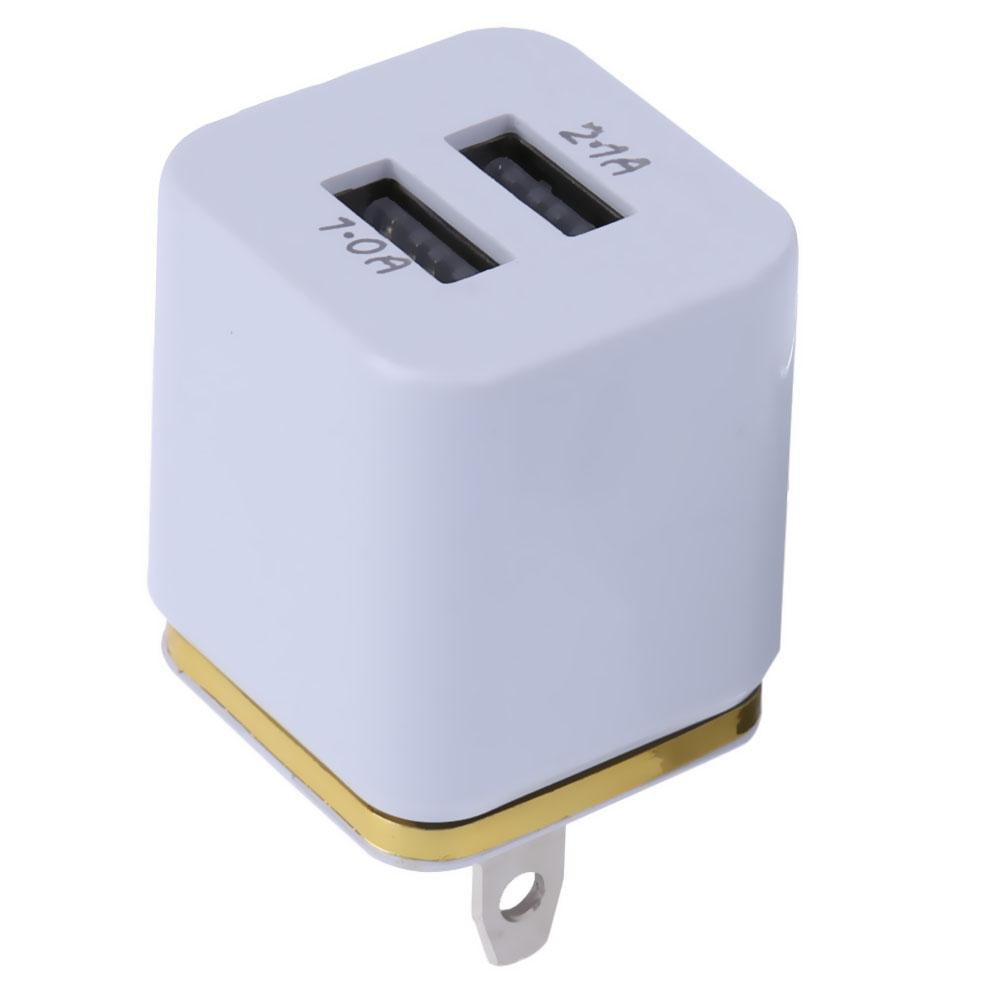 Chinatera Universal US Plug 2.1A 2 Port USB Double Charging Adapter USB ...