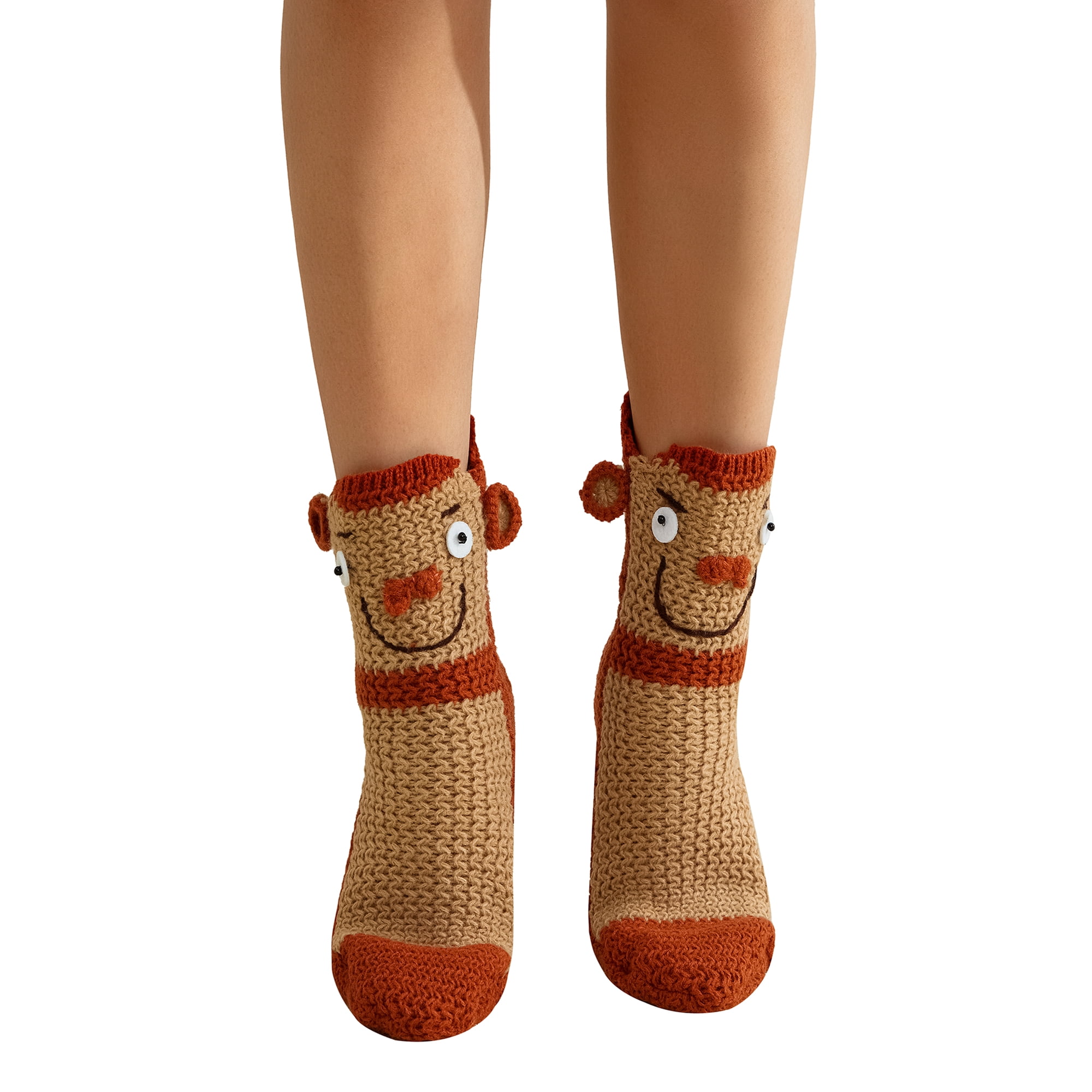 KOMOO Funny Animal Socks for Adult Child Knit Novelty Floor Socks ...