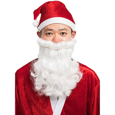 Santa Beard Santa Costume Accessory Realistic Santa Beard and Wig Set ...