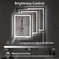 24 in. W. x 32 in. H Large Rectangular Framed Anti-Fog LED Light Wall ...