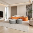 AUU Light Sintered Stone Top Cylinder Shape Leather Coffee Table ...